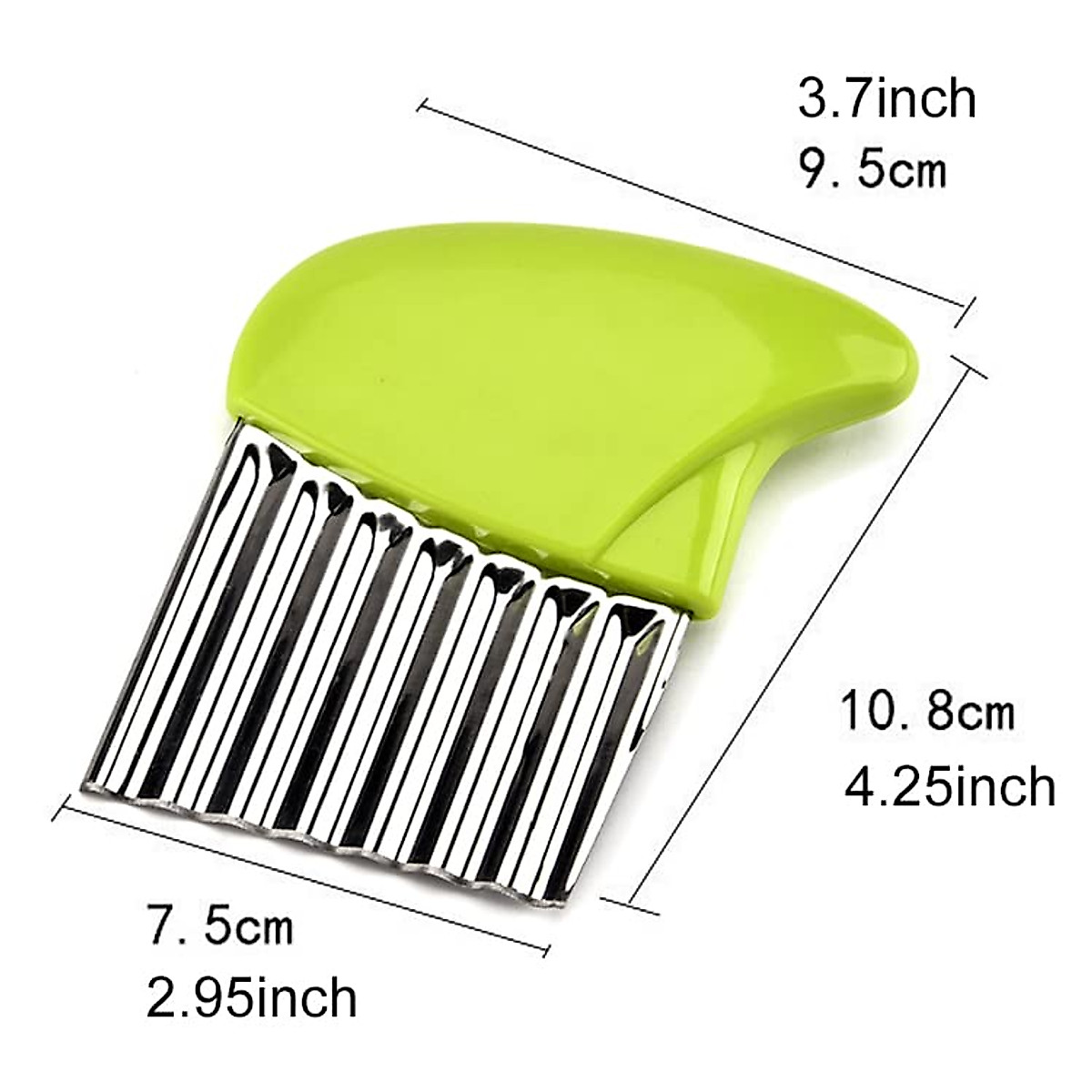 Crinkle Cutter Stainless Steel Potato Carrot Chip Vegetable Crinkle Wavy Chopper Cutter French Fry Slicer