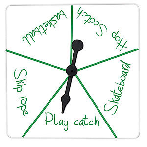 Learning Advantage Transparent Spinners - Set of 5 - Math Game Spinner - Dry Erase Surface for Multiple Uses