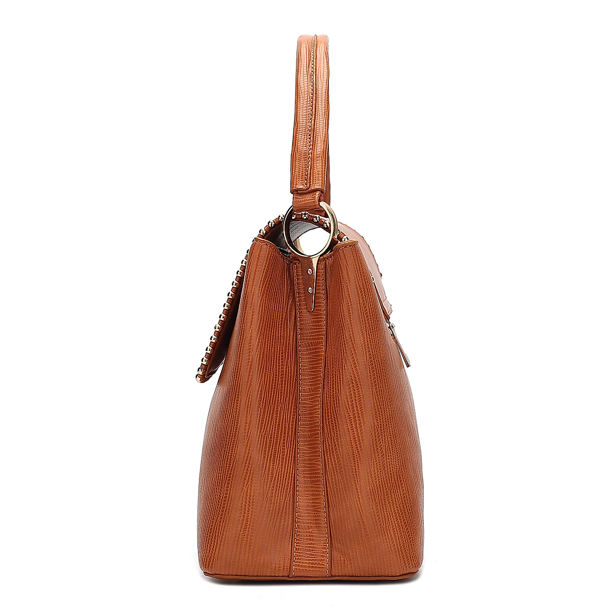 MKF Crossbody Satchel Bags for Women – PU Leather Pocketbook Purse, Shoulder Strap – Lady Top Handle Handbag