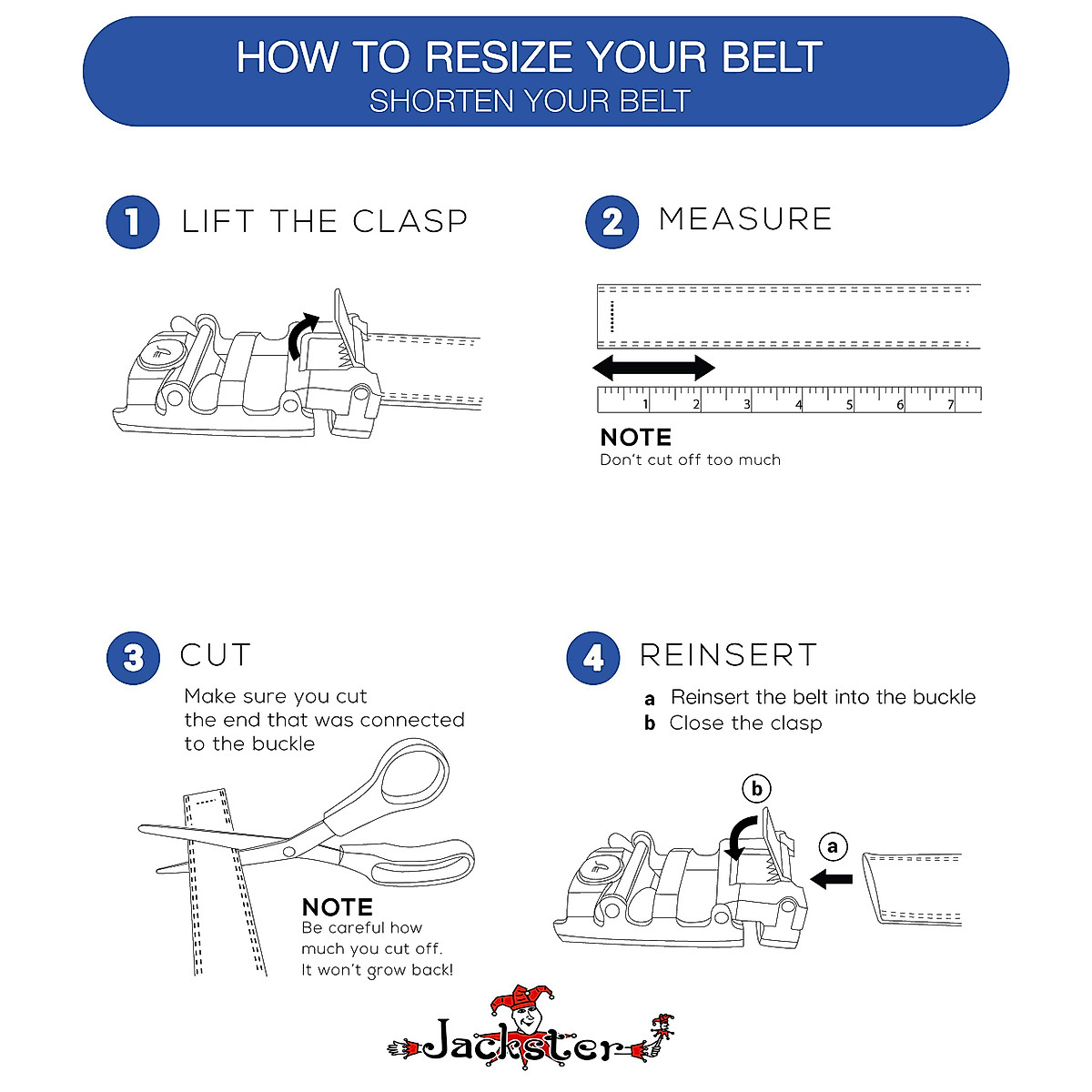 Jackster Belt, 100% Cotton Webbing Canvas Belt with RIBBED Texture, Hi-Polished Silver Flip Top Belt Buckle, Adjustable (Black)