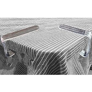 GERILKAI 16 Pcs Tablecloth Clips - Clear Plastic Table Cloth Hold Clips -Outdoor Tablecloth Clips for Home Wedding Party Indoor Outdoor Events