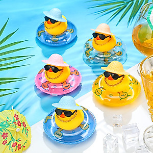 Marsui Mini Rubber Ducks Summer Beach Funny Rubber Ducky Bathtub Shower Ducks for Baby Shower Swimming Pool Toys(24 Pcs)