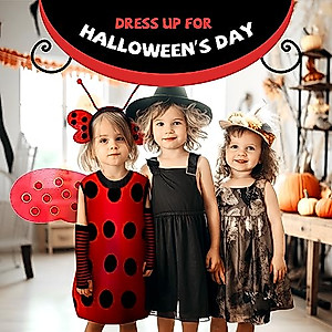 INNOCHEER Ladybug Costume for Girls 2-10, Halloween Costumes for Kids Girls Ladybug Costume Toddler with Accessories Toys, M (4-5years Old)