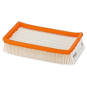 Bosch Professional 2607432041 Polytetrafluoroethylene Flat-Pleated Filter for Gas 35-55, White/Orange
