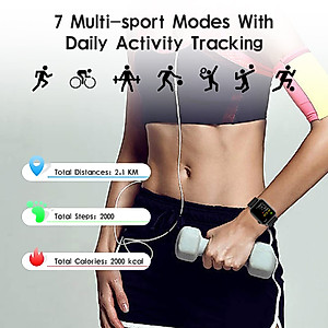 KINGSTAR Smart Watch, 1.69'' Touch Screen Smart Watches for Men Women IP67 Waterproof Smartwatch Fitness Tracker Watch with Heart Rate/Sleep Monitor Smart Watch Compatible for Android iPhone iOS