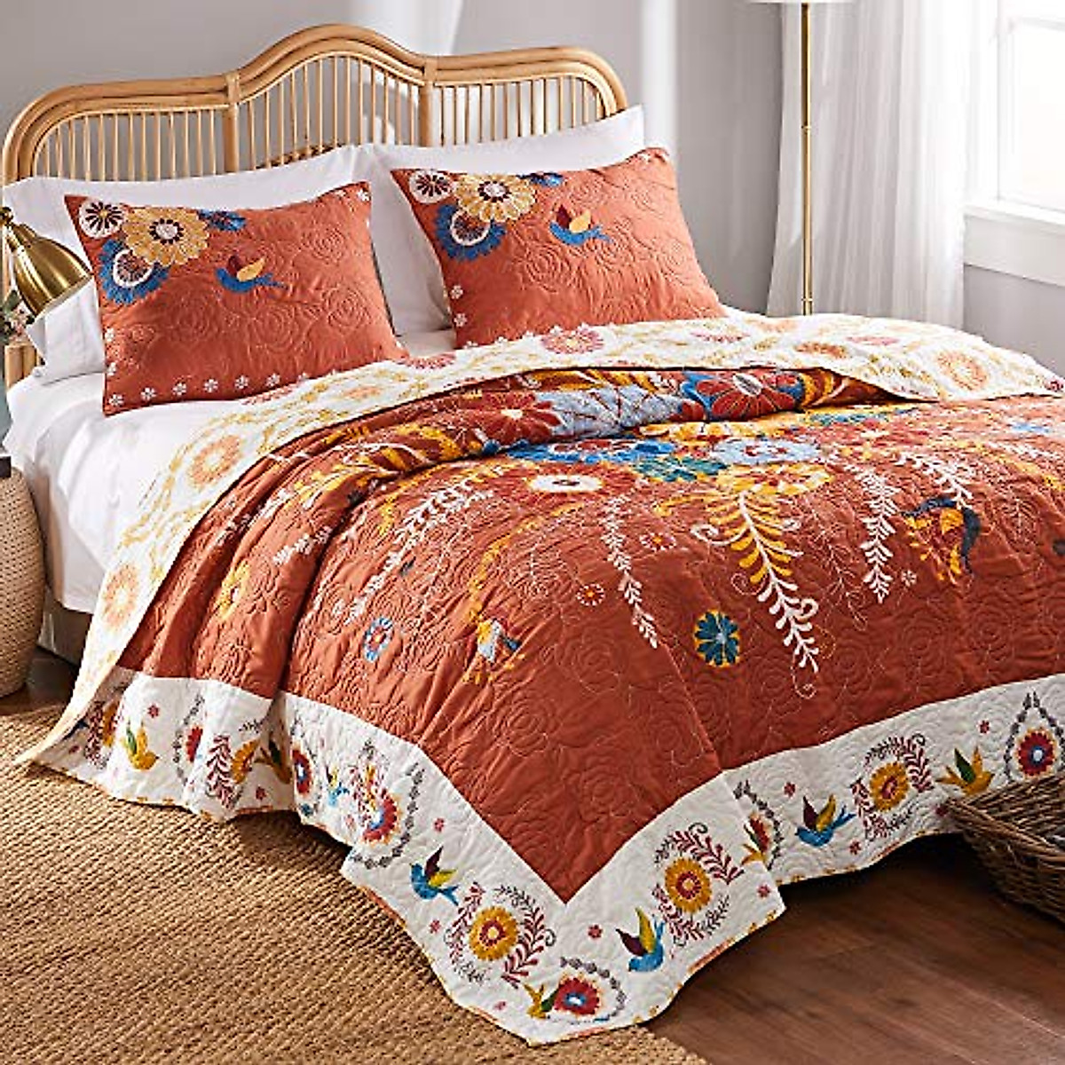 Barefoot Bungalow Topanga Quilt Set, 3-Piece Full/Queen, Multi