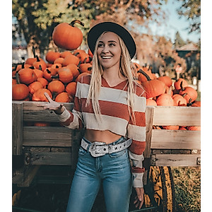 HinyBoeh Western-Rhinestone-Belts for Womens/Mens Sparkly-Bling-Belt Cowgirl-Cowboy-Country Belts for Unisex 26-37''Waist