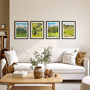 KINLINK 12x16 Picture Frame Black Set of 1, Wooden Photo Frame Matted 11x14 with Plexiglass for 11x14 with Mat or 12x16 without Mat for Table and Wall Display