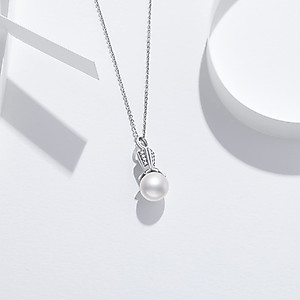 Pearl Urn Necklace for Ashes Sterling Sliver Cremation Jewelry for Ashes Memory Keepsake Necklace Ashes Necklace for Women Girls