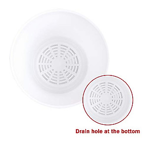 12 Pack 3.7Inch White Plastic Nursery Pots,Flower Plant Nursery Pot,Cylinder Garden Plant Pots with Drainage and Saucer for Indoor Outdoor Garden Office Decor