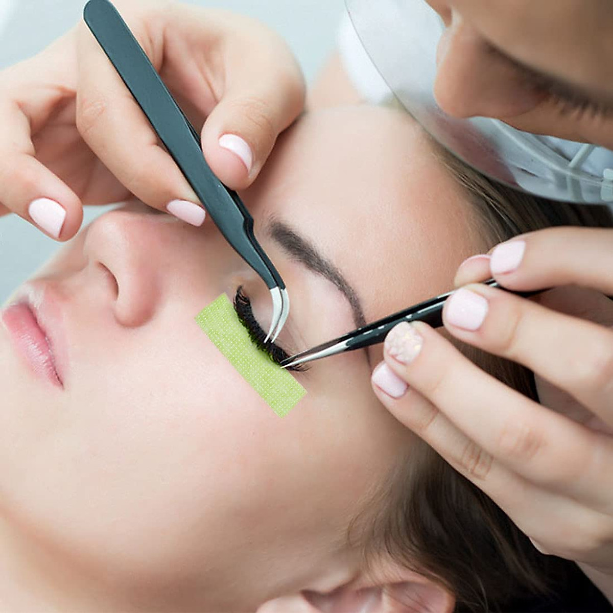 Rolybag 4 Colors Eyelash Extension Tape Breathable Eyelash Tape with Heart Shaped Tape Cutter Adhesive Non Woven Eyelash Tape Ladies Makeup Eyelash Tape Kits (Style A)