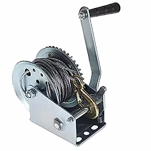 ALL-CARB 1200lbs Heavy Duty Hand Winch Boat Winch with 10m 32ft Steel Cable for Boat Trailer or ATV