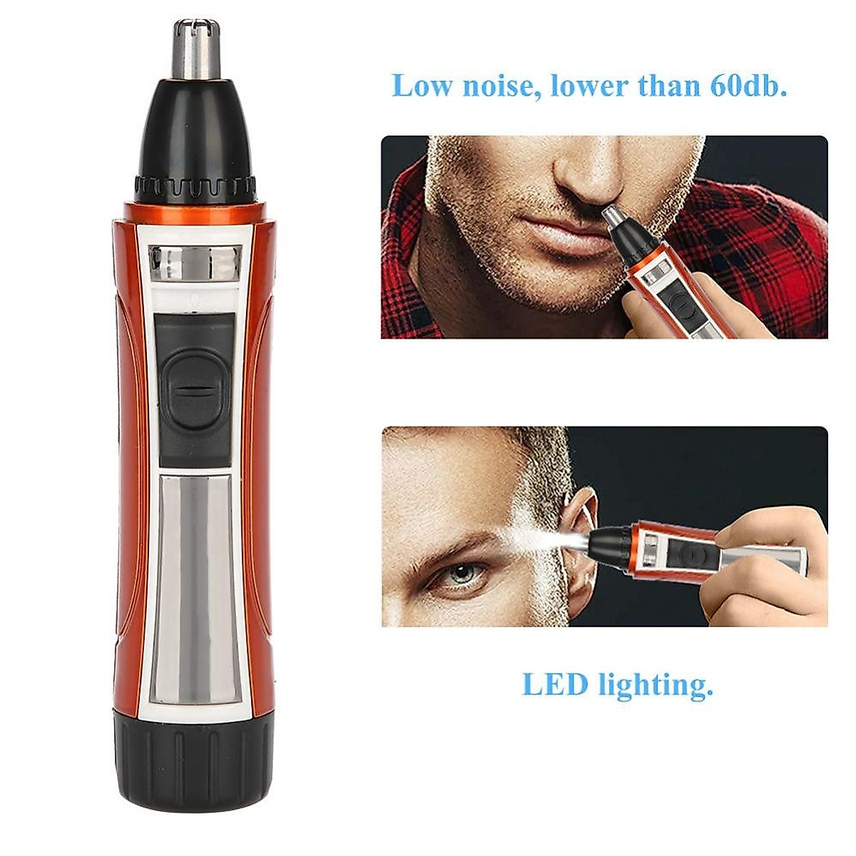 Electric Nose & Ear Hair Trimmer, Electric Nose Ear Face Hair Removal Epilator Men Clipper Facial Hair Cleaner Tool