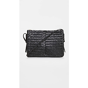Madewell Women's The Knotted Crossbody Bag in Woven Leather, Black, One Size