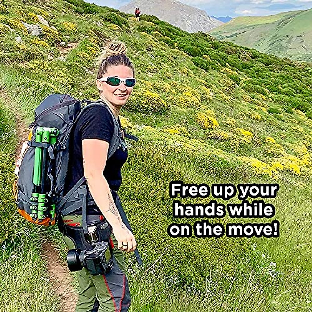 Spider Holster – SpiderPro DSLR Single Camera System v2 for Carrying ONE Professional Camera and Heavy Gear Featuring Belt with Built-In Self-Locking Camera Holster for Secure Quick-Draw Camera Access