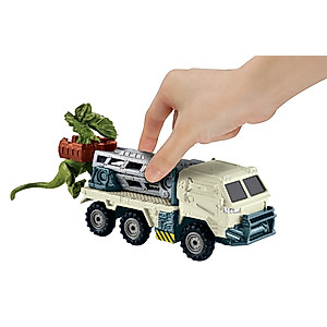 MATCHBOX JURASSIC WORLD DINO TRANSPORTERS DILOPHO-LOADER Vehicle and figure
