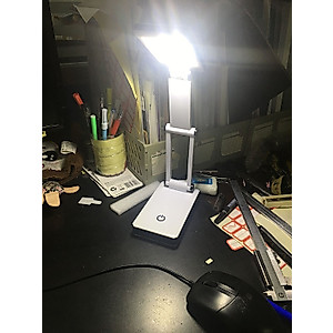 [New Version] TOMOL Super Bright COB LED Portable Desk Lamp Travel Lamp :Foldable, Touch Sensitive Control, 3 Adjustable Brightness Levels, Battery and USB Powered