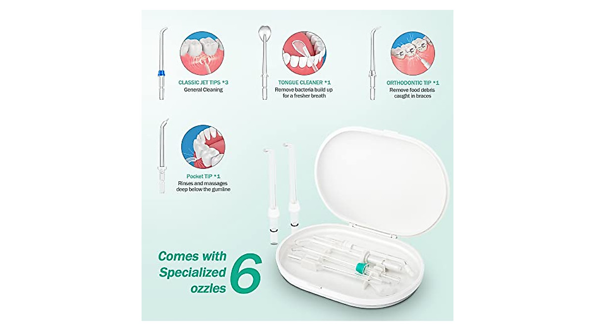 Initio Water Dental Flosser with 10 Modes & 600ML Tank - Deep Oral Clean