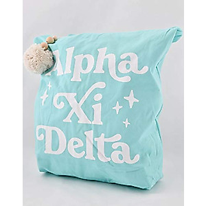 Alpha Xi Delta Retro Pom Pom Tote Bag