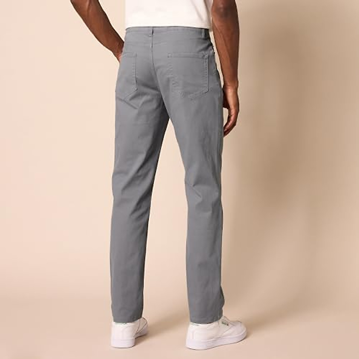 Amazon Essentials Men's Straight Fit 5-Pocket Stretch Twill Pants, Dark Grey, 30W x 30L