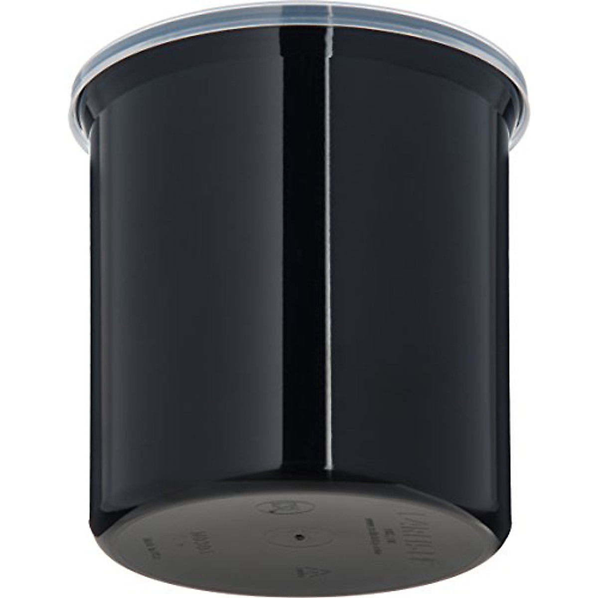 Carlisle FoodService Products Classic™ Round Storage Container with Lid, 1.2 Quart Crock, Black