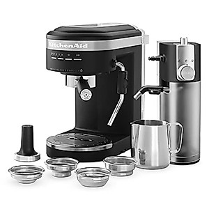 KitchenAid Espresso Machine & Milk Frother, Black Matte