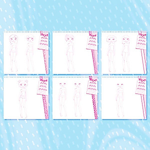 Fashion Angels Fashion Design Sketch Portfolio Artist Set With Crayons 11702, Clothing Design Sketch Pad for Beginners, For Kids 6 and Up