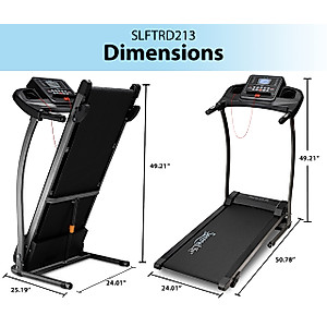 SereneLife Folding Treadmill - Foldable Home Fitness Equipment with LCD for Walking & Running - Cardio Exercise Machine - Preset and Adjustable Programs, Bluetooth, 4 Incline Levels, 12 Training Modes