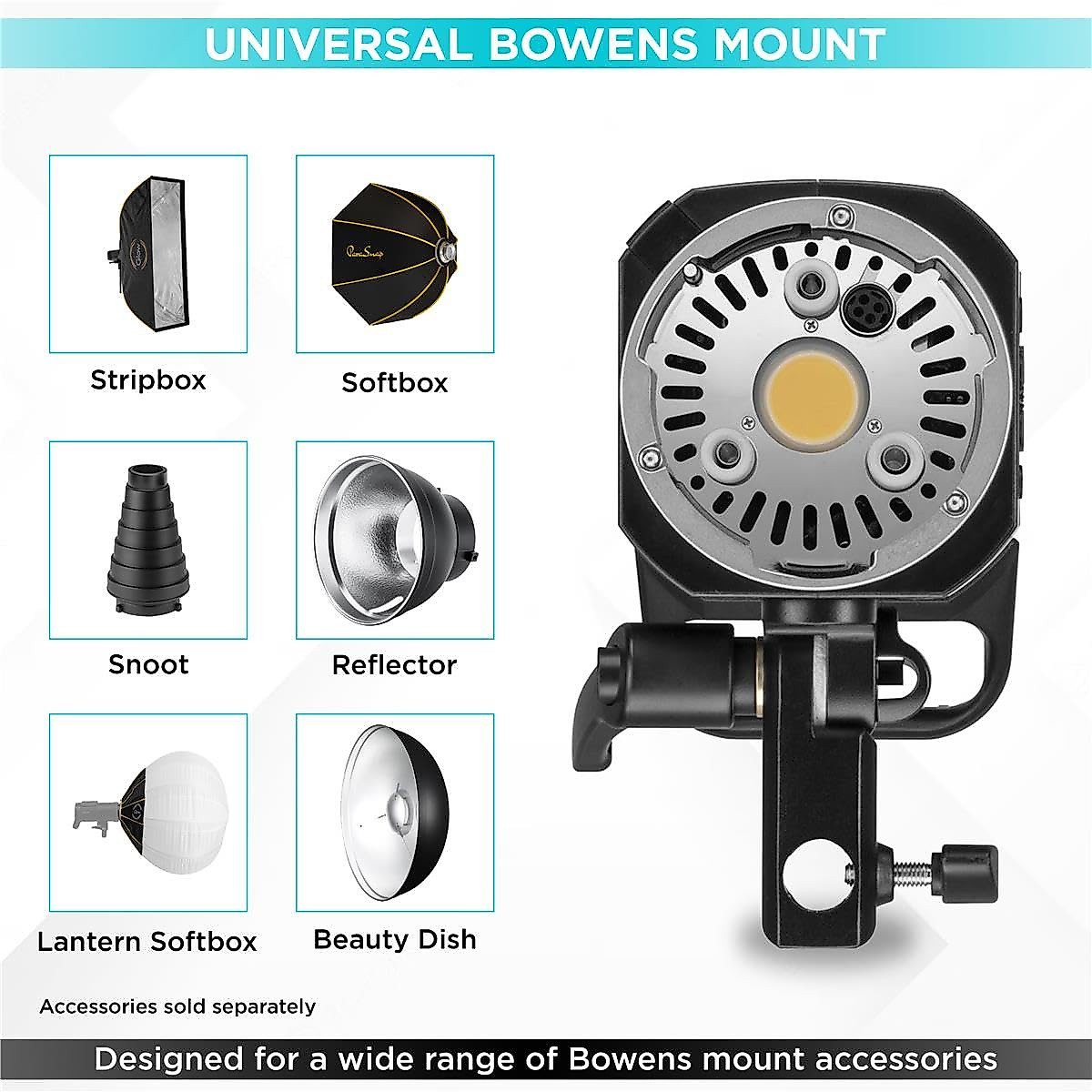 Flashpoint XPLOR 400 PRO TTL Li-ion Battery-Powered HSS Strobe Light with Built-in R2 2.4GHz, Bowens Mount 400w Wireless Monolight with 390 Full-Power Flashes for Outdoor Strobe Light Photography
