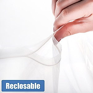 Elsjoy 50 Pack 18" x 24" Large Plastic Zipper Storage Bags, 5 Gallon Reclosable Storage Bags Resealable Plastic Bags for Clothes, Clear Reusable XL Zip Bags for Moving, Food, Clothing