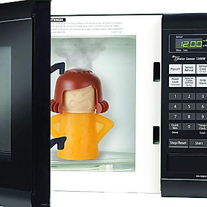 TOPIST Angry Mama Microwave Cleaner Angry Mom Microwave Oven Steam Cleaner and Disinfects With Vinegar and Water for Kitchens, Steamer Cleaning Equipment Cleans the Crud in Minutes (Yellow)