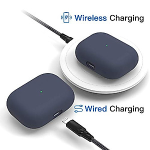 DamonLight Upgrade AirPods Pro Case [Supprts Mag-Safe Charging] [Seperating Case Design] Shock-Proof Soft Silicone Cover for Airpods Pro Charging Case (White)