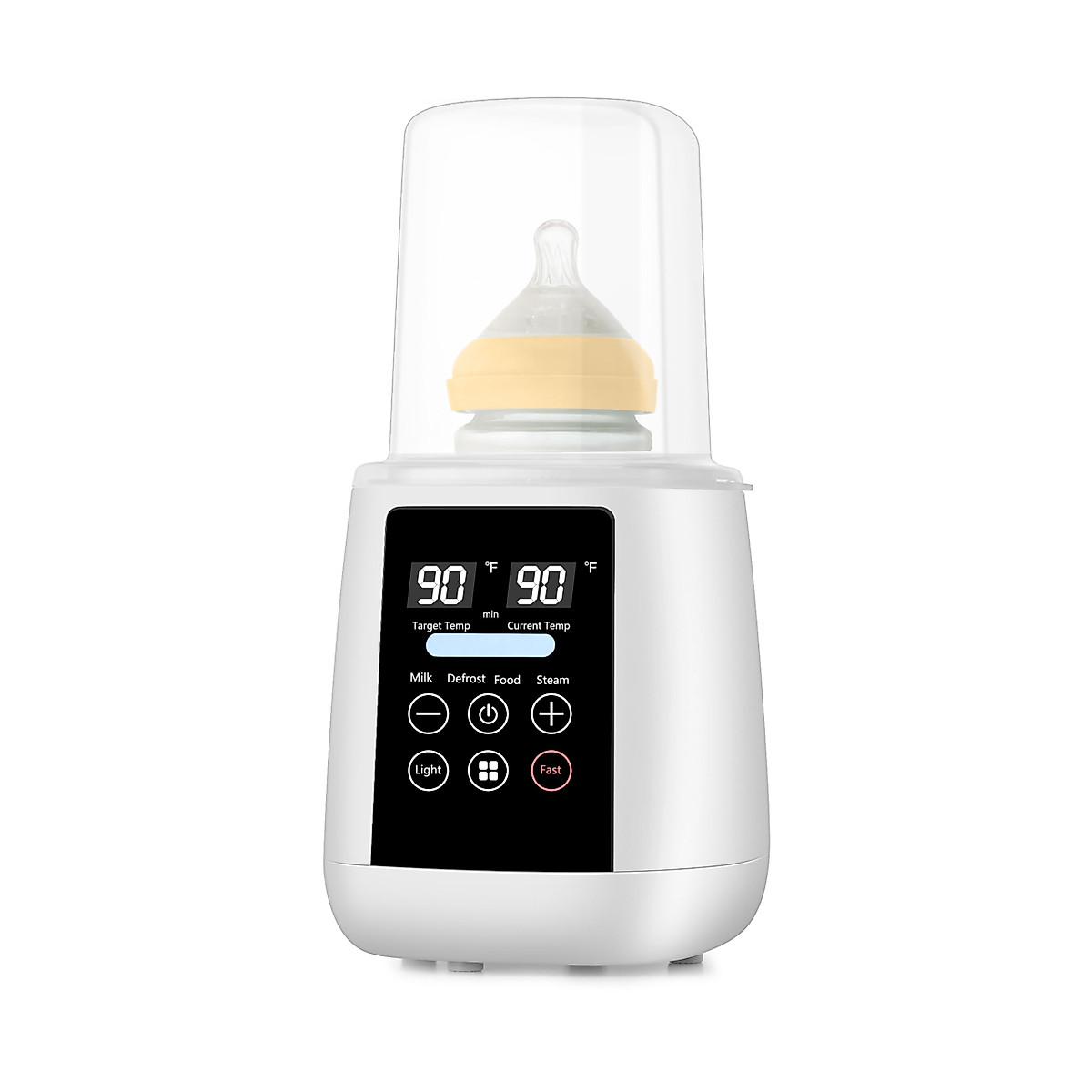 Smart Bottle Warmer, 200W Fast Baby Milk Warmer, Breastmilk Warmer for Breastmilk or Formula, Multifunctional Baby Bottle Warmer with Timer, Accurate Temperature Control and Auto Shut-Off