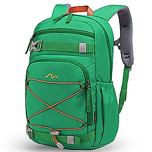 MOUNTAINTOP Kids Backpack for Boys Girls Elementary Kindergarten School Bag Lightweight Children Daypack Green