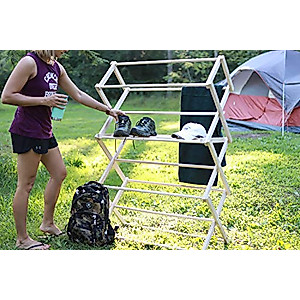 Pennsylvania Woodworks Clothes Drying Rack: Solid Maple Hard Wood Laundry Rack for Sweaters, Blouses, Lingerie & More, Durable Folding Drying Rack, Made in USA, No Assembly Needed, Large