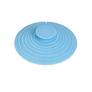 Kikkerland MulTEA Cup of Tea, 4 in 1 - Food Grade Silicone Lid Coaster Cover Accessory, Blue