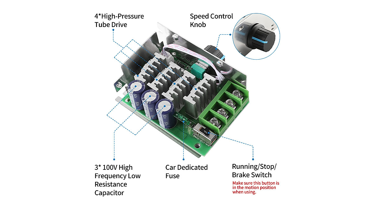 Enmja PWM Motor Speed Controller | 7-70V 30A Adjustable