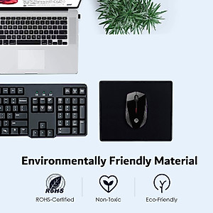 SaiTech IT 10 Pack 2mm Mouse Pad with Stitched Edges Non-Slip Rubber Base, Premium-Textured and Waterproof Mousepads Bulk, Mouse Pad for Computers, Laptop, Office & Home, 8.66 x 7.1 inch