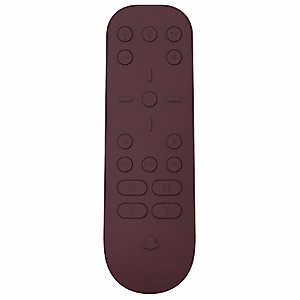 PlayVital Silicone Protective Remote Case for ps5 Media Remote Cover, Ergonomic Design Full Body Protector Skin for ps5 Remote Control - Wine Red
