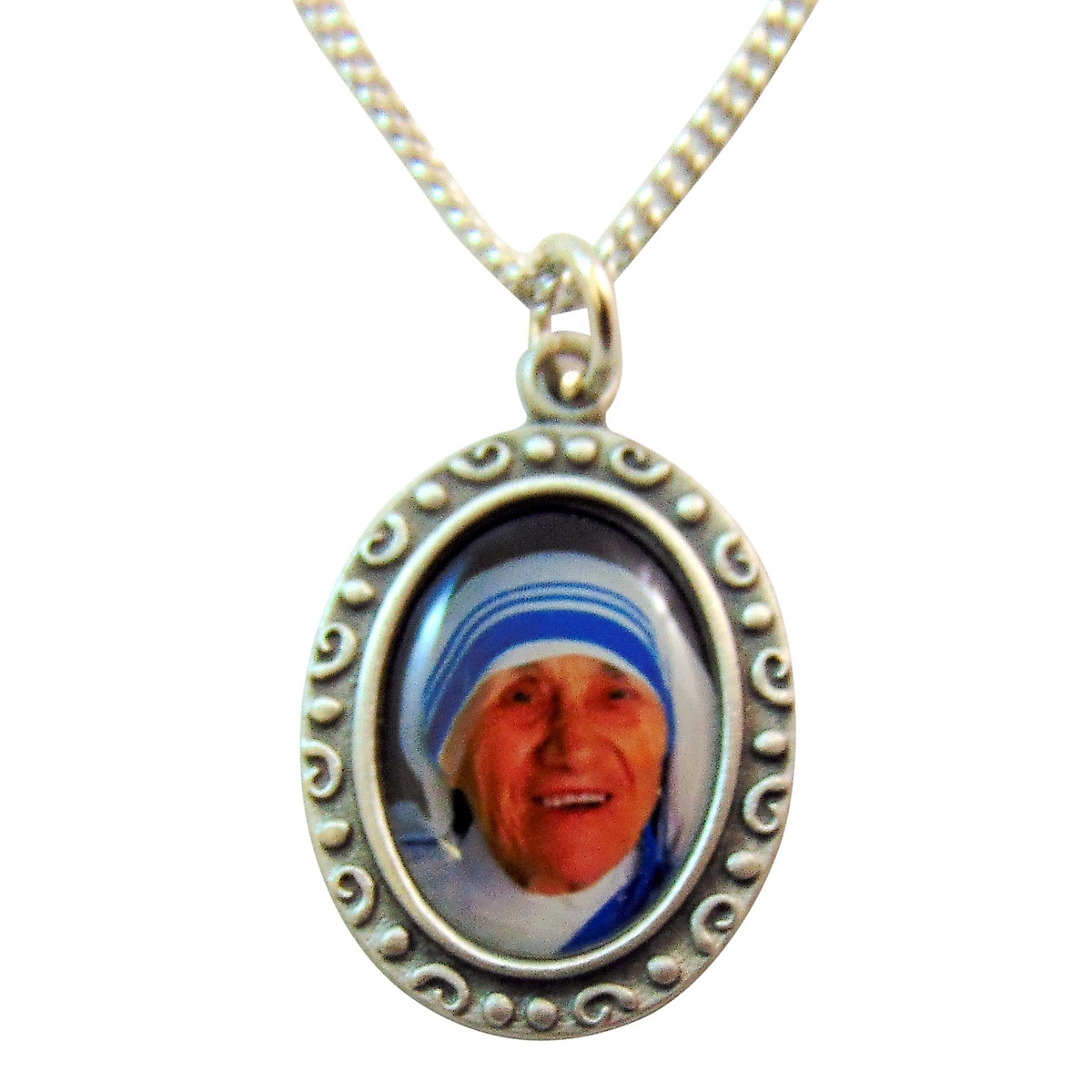 Aeiniweraabbcc SPPRANDOM Patron Saints St. Teresa of Calcutta Pendant & Prayer Card