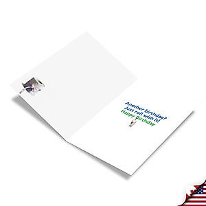 NobleWorks - Funny Happy Birthday Card with Envelope - Hilarious Quarantine, Toilet Paper Humor Greetings - Free Pearl Earrings C3708BDG