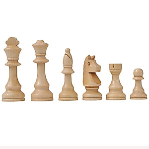 LuckyWish Large Wood Chess Pieces,4.3 Inch King,Chess Pieces Only, No Board