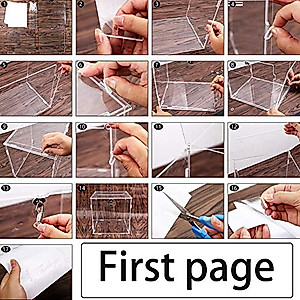 OurWarm Wedding Card Box for Wedding Reception, Clear Card Boxes with Lock, Gift Card Box Money Box Holder For Reception Anniversary Shower Rustic Wedding Decorations Birthday Graduation