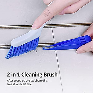 WENSTIER 4 PCS Cleaning Brush for Household Use, Scrub Brushes for Cleaning Kitchen Sink Corner, Small Scrub Brush with Handle
