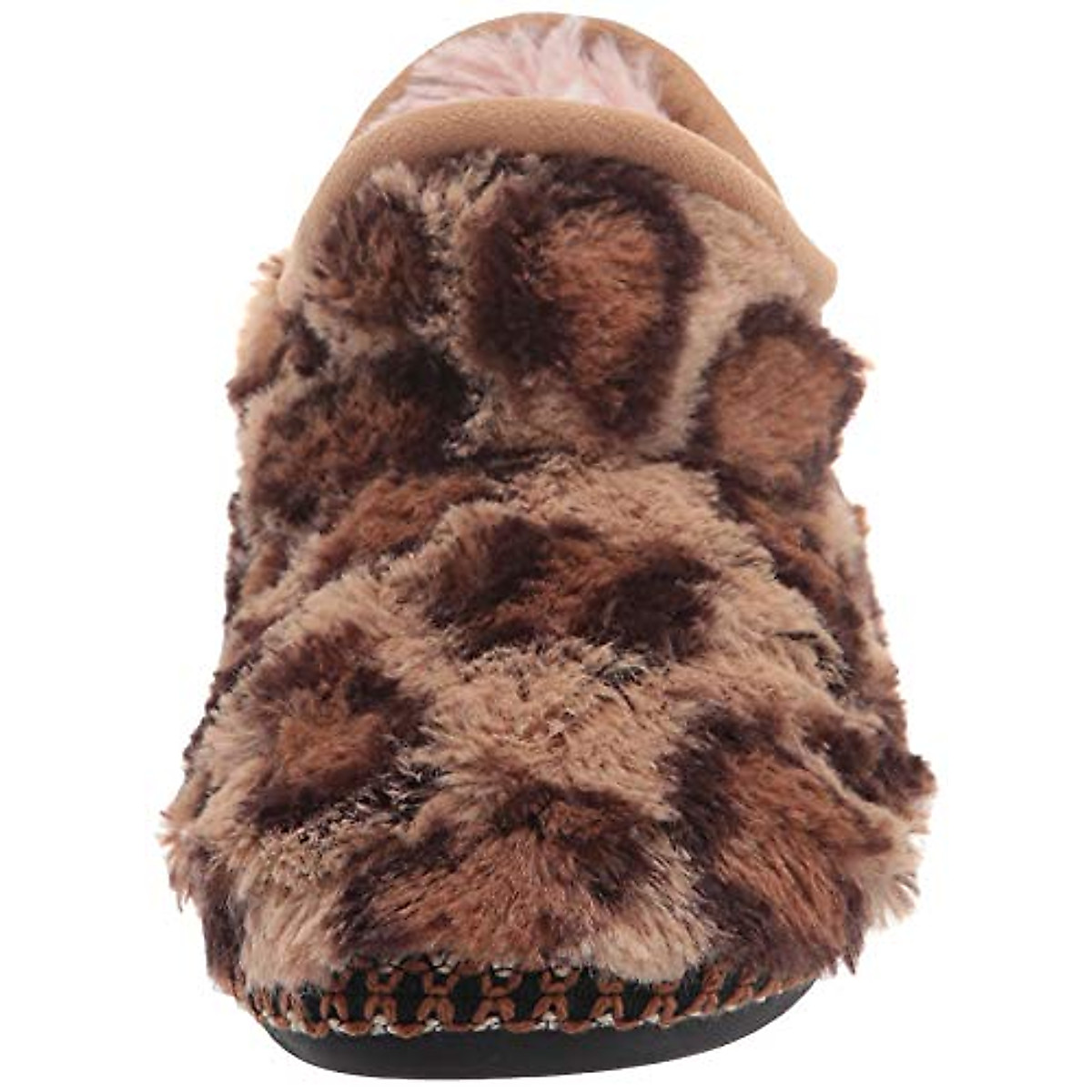 Dearfoams unisex child Charlotte Furry Bootie Slipper, Leopard, 13 Big Kid US
