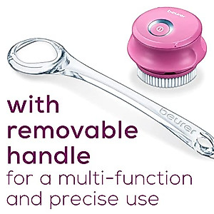 Beurer FC55 Electric Body Scrubber for Exfoliating and Massage, Waterproof for Showering, Cordless and Rechargeable, Spinning Skin Cleansing Brush with 2 Attachments