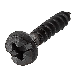 #5 x 5/8" Flat Black Pyramid Head Phillips Wood Screws - Pack of 25 - Self Tapping Screws for Wood - PH558-SBL