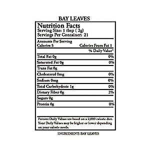 Regal Whole Bay Leaves Spice - Dried Bay Leaf Herb to Add Strong And Tangy Flavor to Your Dishes ( Laurel and Bay Leaves 1.5 oz Small Container for Cooking and Seasoning Needs)