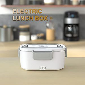 Adocfan Electric Lunch Box Heated Lunch Boxes For Adults Heated Lunch Box For Work Electric Lunchbox 100% Leak Proof Lunch Heating For Truckers With Removable Stainless Steel Container 1.5L 100W