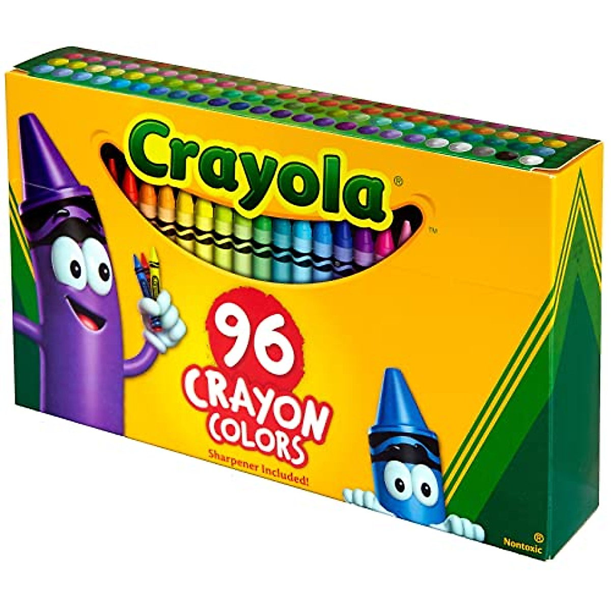 Crayola Classic Color Crayons in Flip-Top Pack with Sharpener, 96 Colors, Gift for Kids
